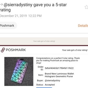 Ankarasbest | Bags | Brand New Luminous Wallet Hologram Geometric Purse ...